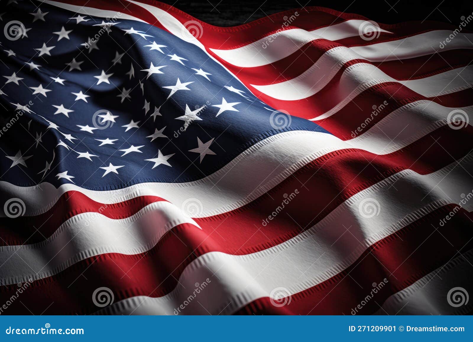 American Flag on a Subtle Soft Background Stock Illustration ...