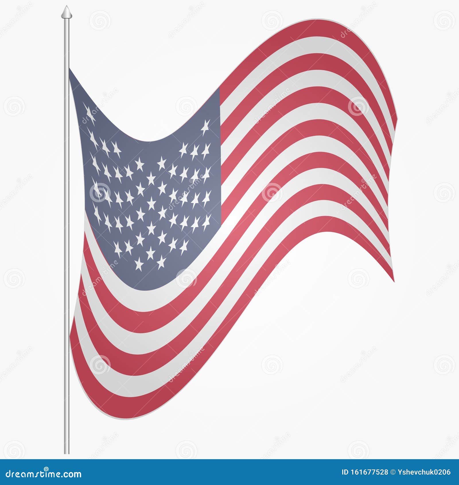 American Flag. Symbol of USA. Vector Illustration Stock Vector ...