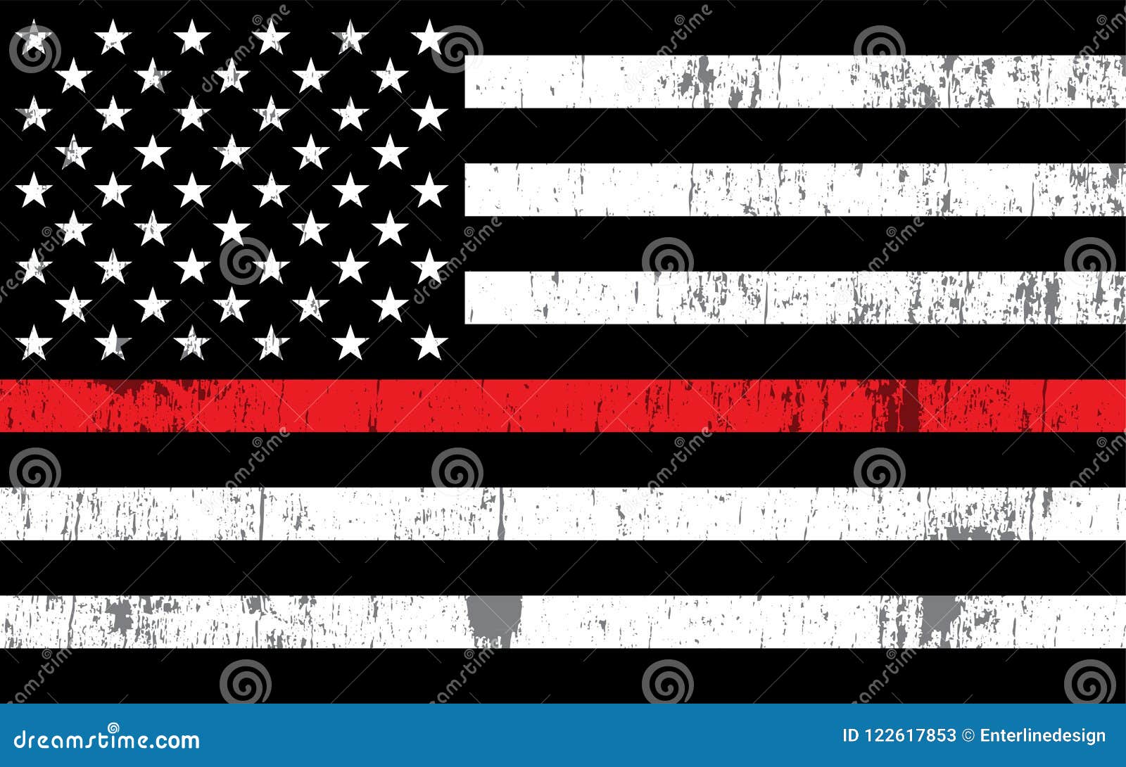 Fireman Support Flag Illustration Stock Vector - Illustration of ...