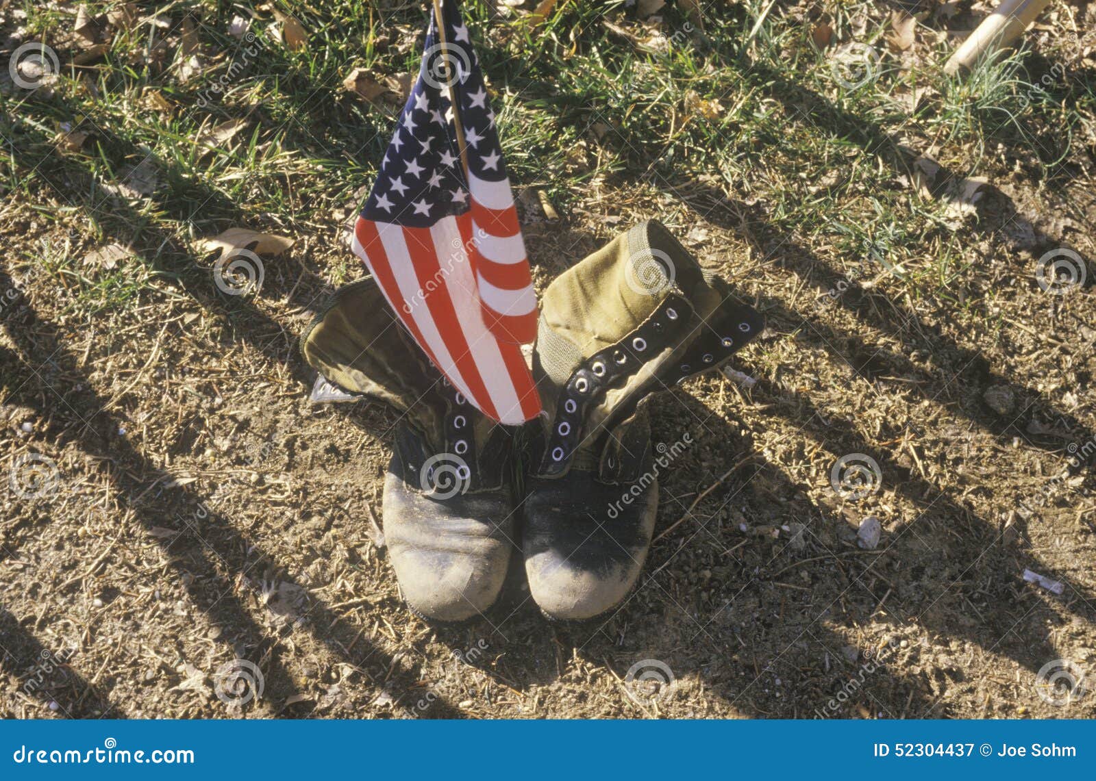American Flag between Two Army Boots, Washington, D.C Stock Image ...