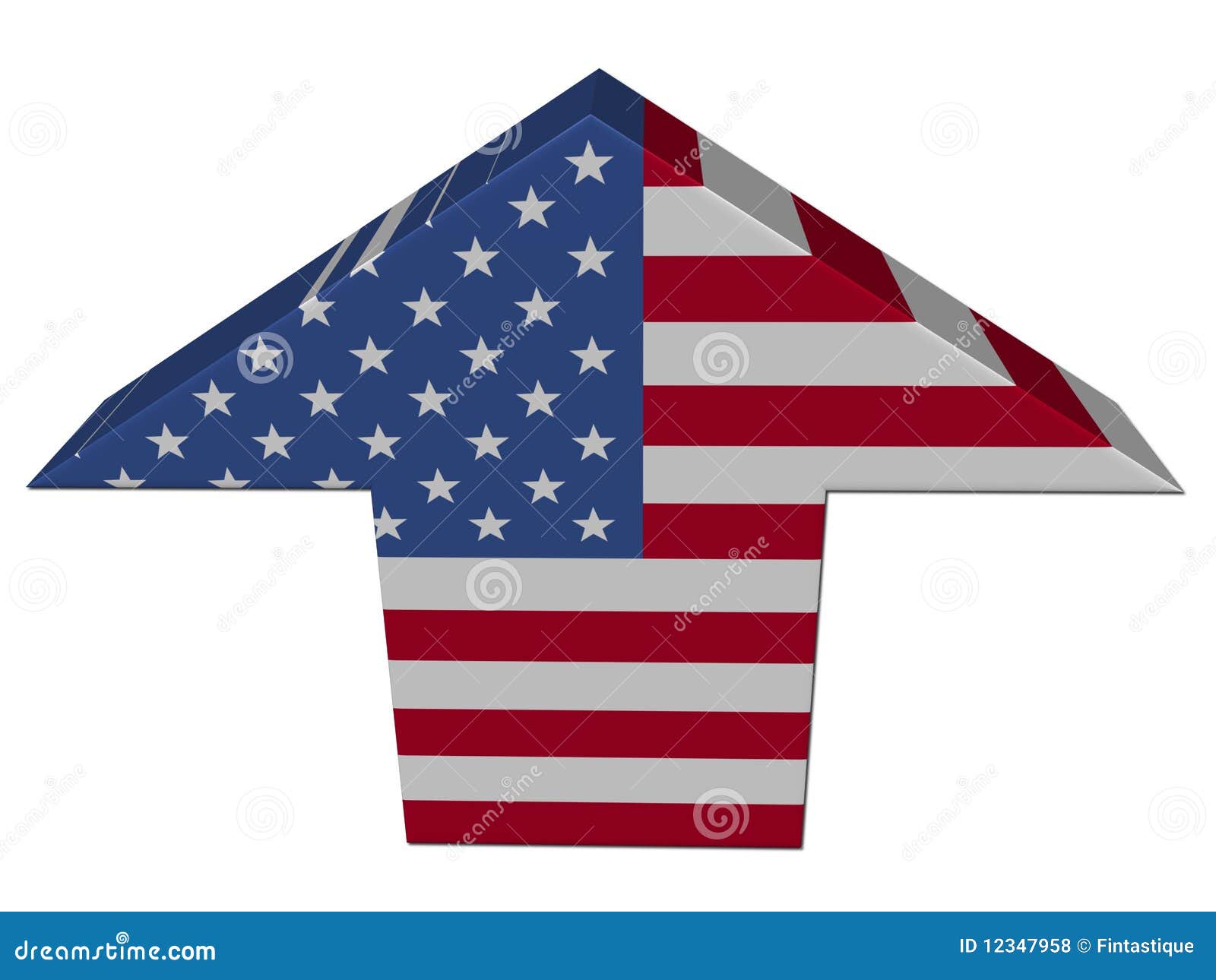 American flag up arrow stock illustration. Illustration of american ...