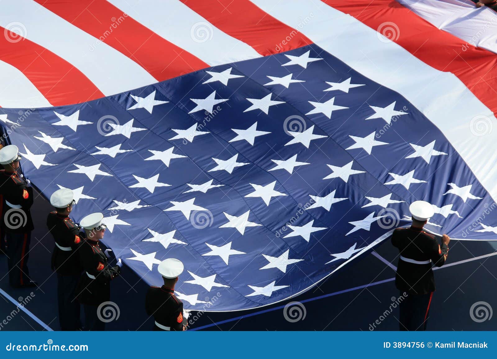 American flag on US Open stock photo. Image of united - 3894756