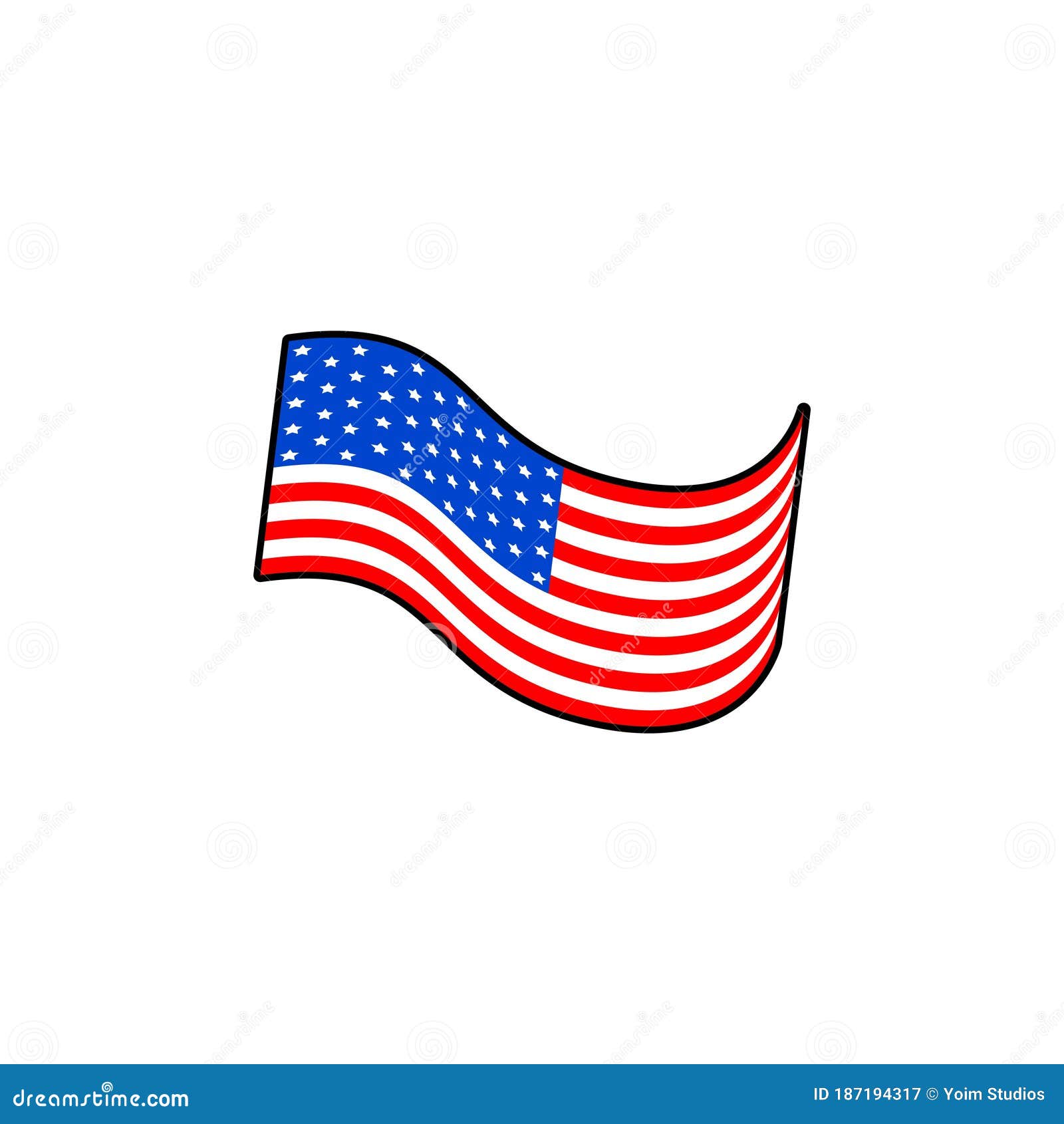 American Flag Vector Design Template Illustration Stock Vector ...
