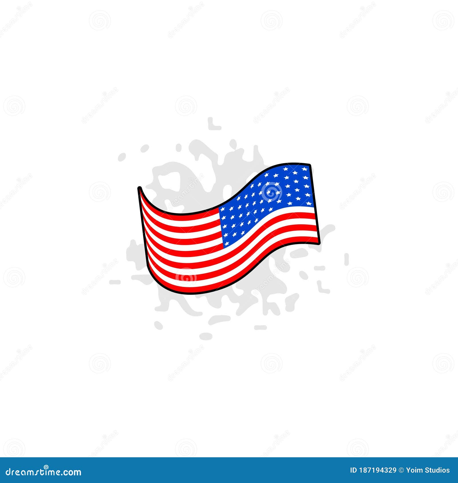 American Flag Vector Design Template Illustration Stock Vector ...