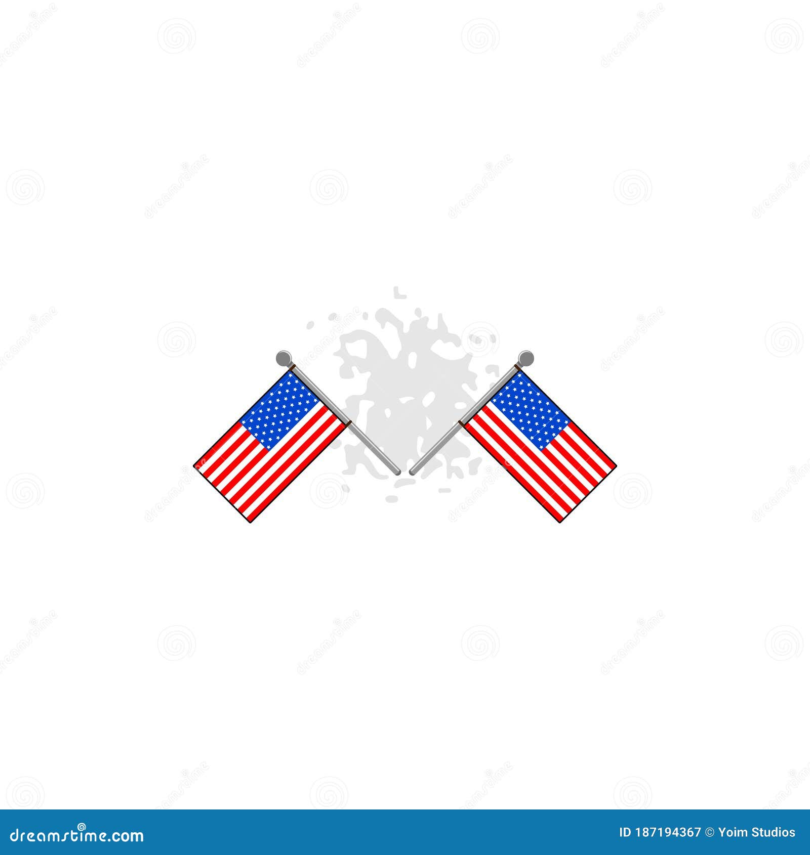 American Flag Vector Design Template Illustration Stock Vector ...