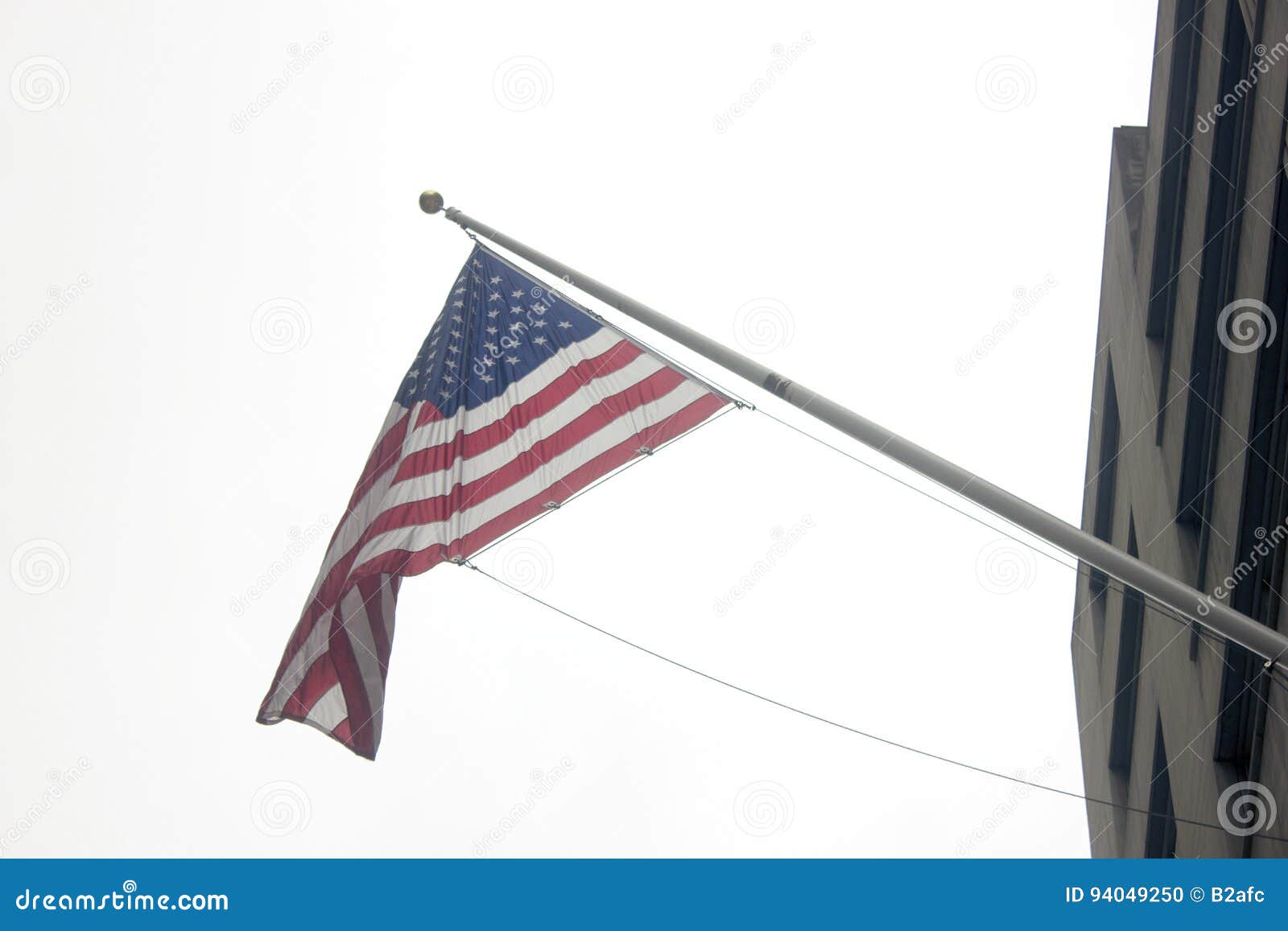 An American Flag Waving in the Air Stock Photo - Image of star, object ...