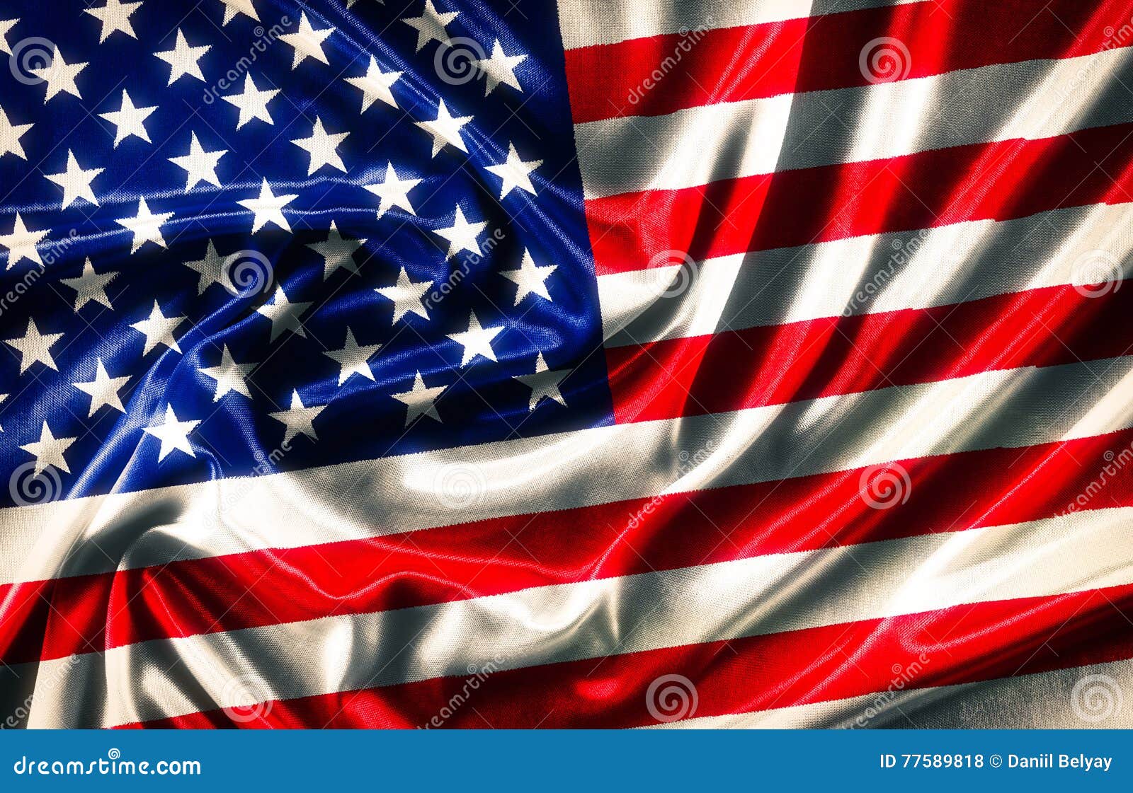 American Flag - Waving Fabric Stock Photo - Image of independence ...