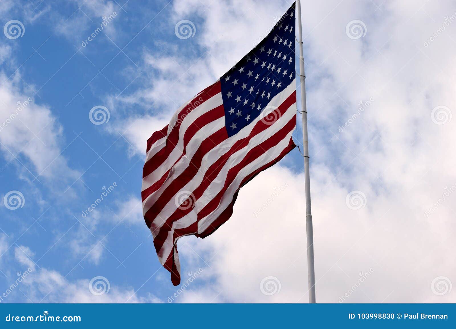 American flag in wind stock photo. Image of national - 103998830