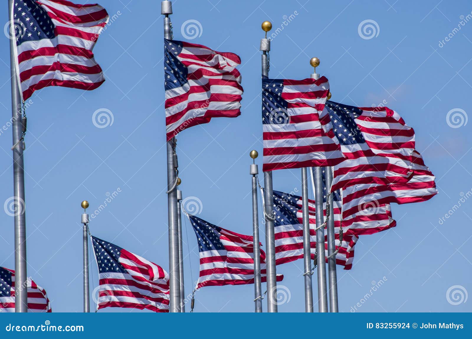 American Flags Cluster stock photo. Image of ripple, waving - 83255924