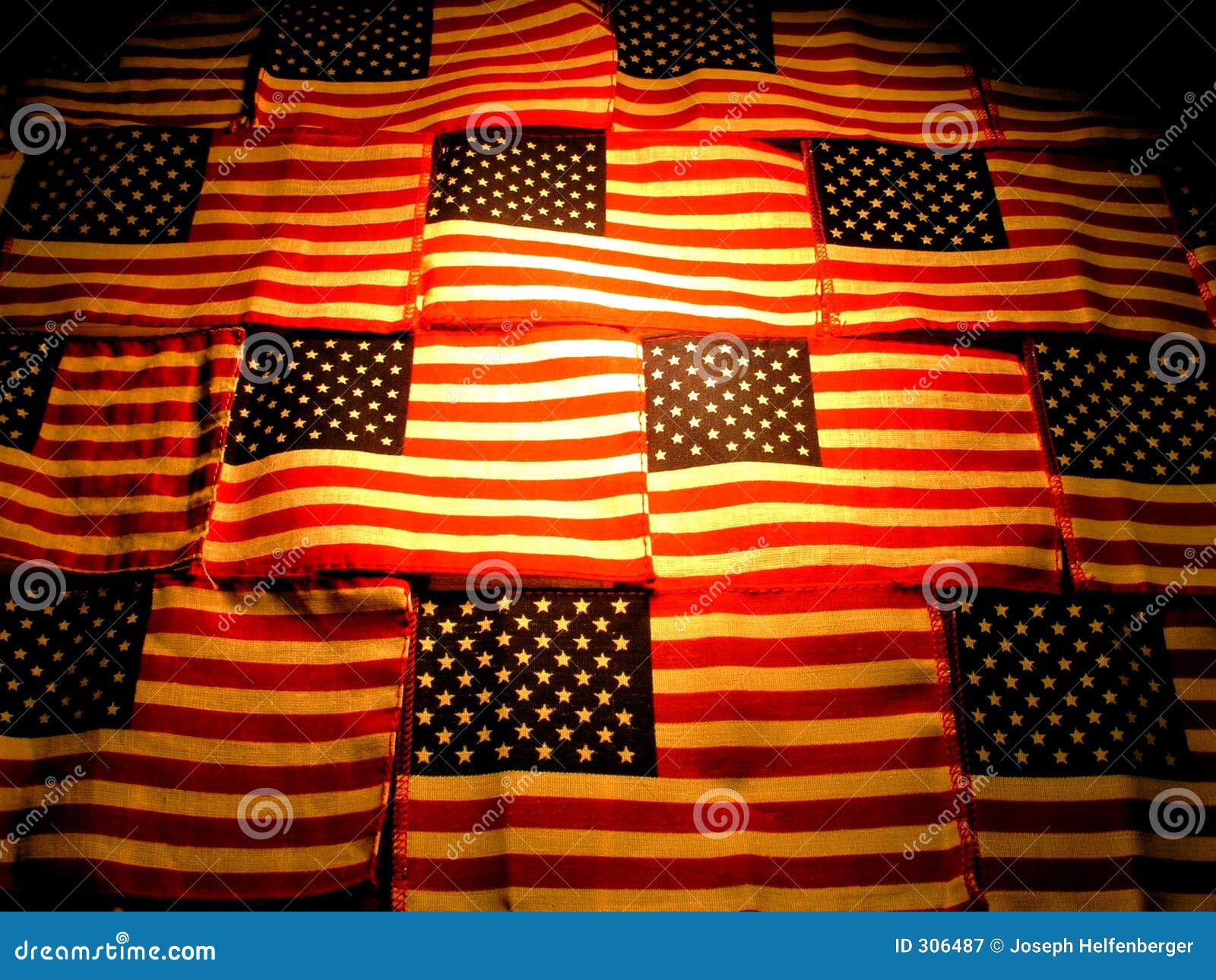 American Flags- Contrasting Lighting Stock Image - Image of america ...