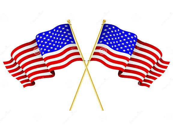 American Flags Crossed stock vector. Illustration of patriot - 24777586
