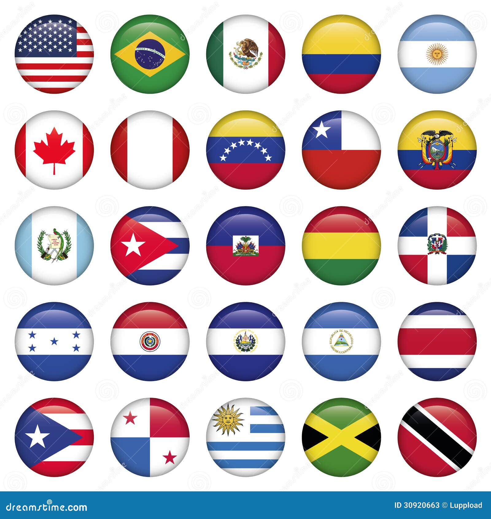 American Flags Round Icons stock vector. Illustration of flag - 30920663