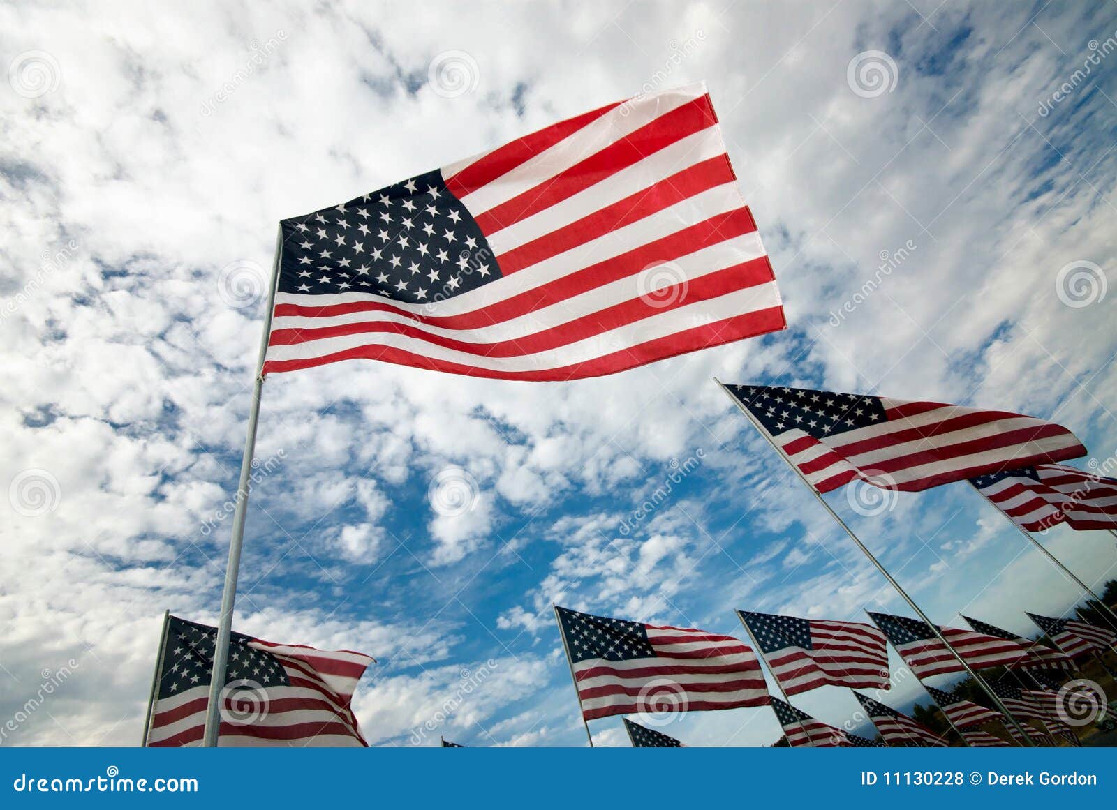 American Flags in rows stock photo. Image of labor, outdoors - 11130228