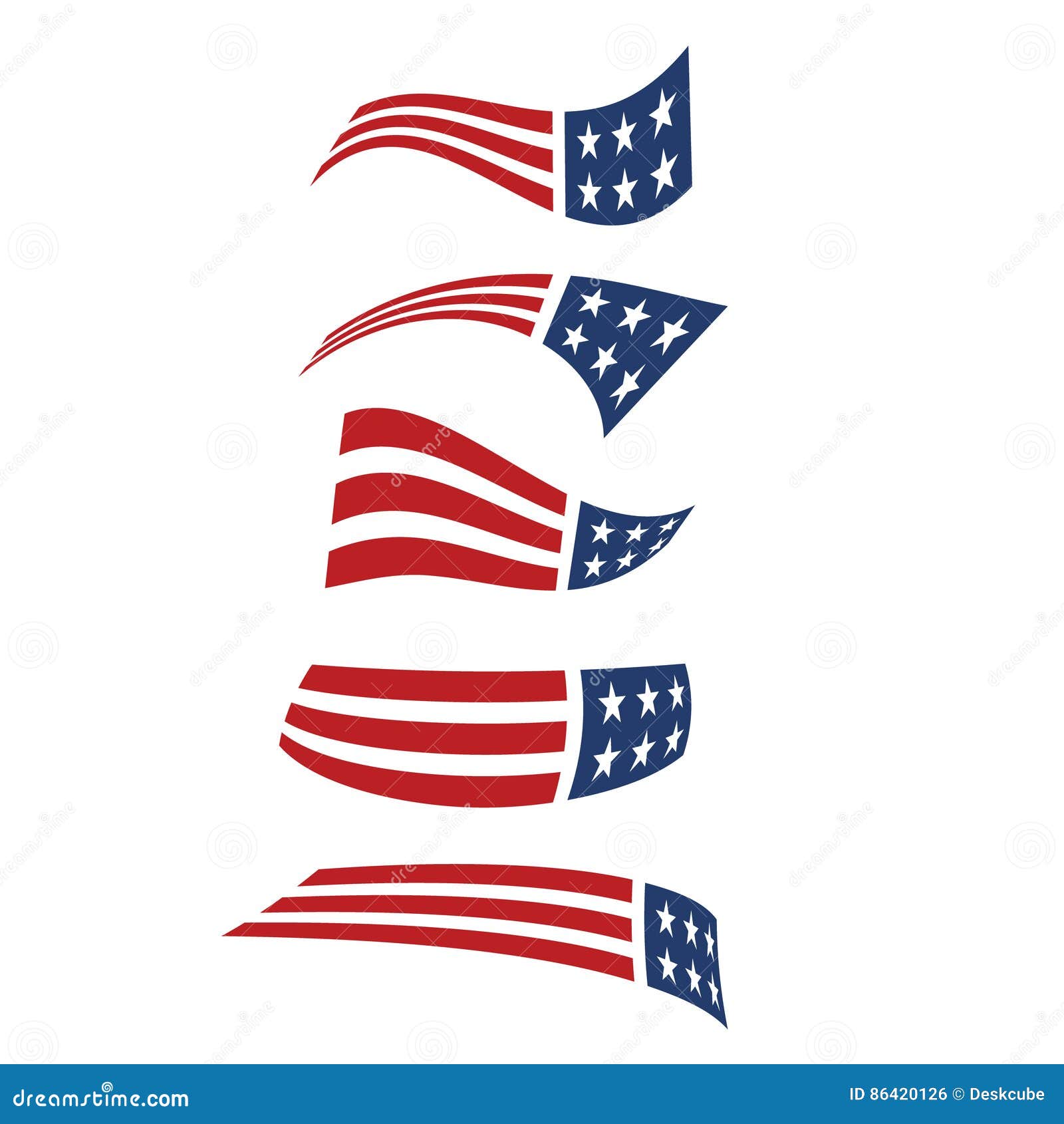 American Flying Flag Logos Stock Photography | CartoonDealer.com #86420126