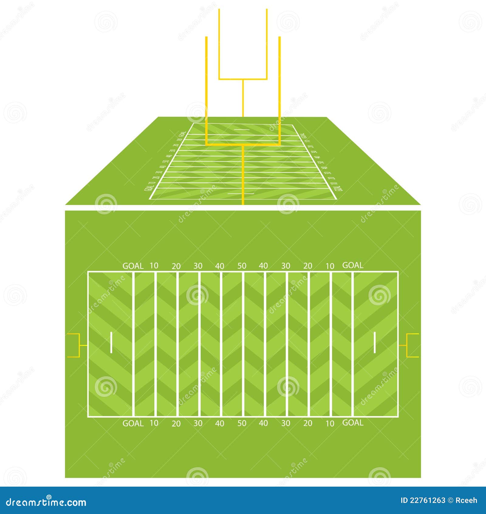 Cartoon Football Field Side View