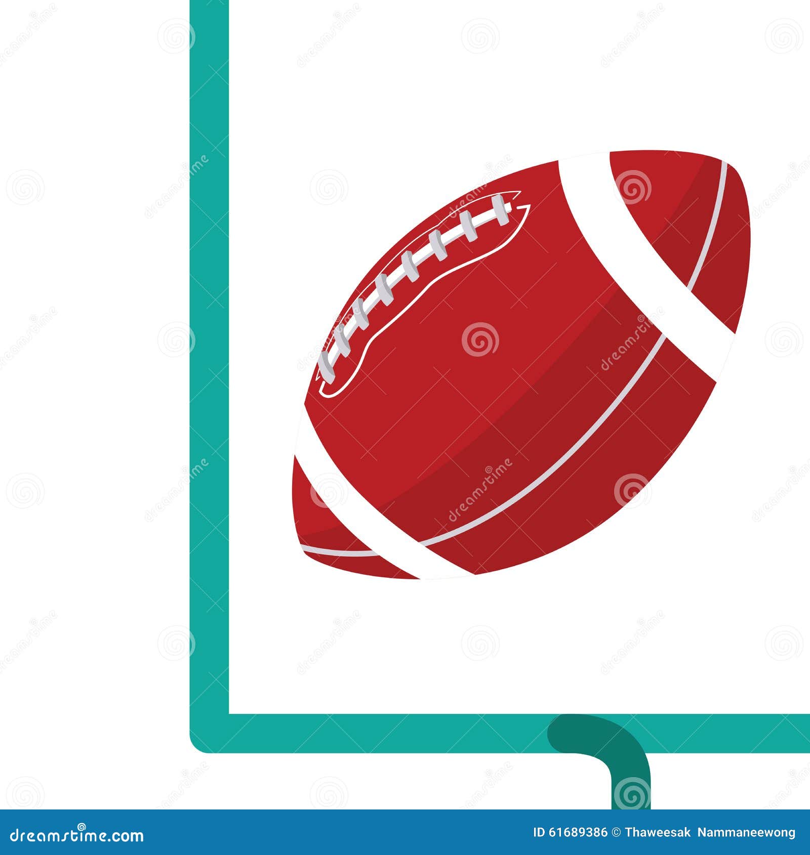 American Football Field Goal Stock Vector - Illustration of post, ball ...