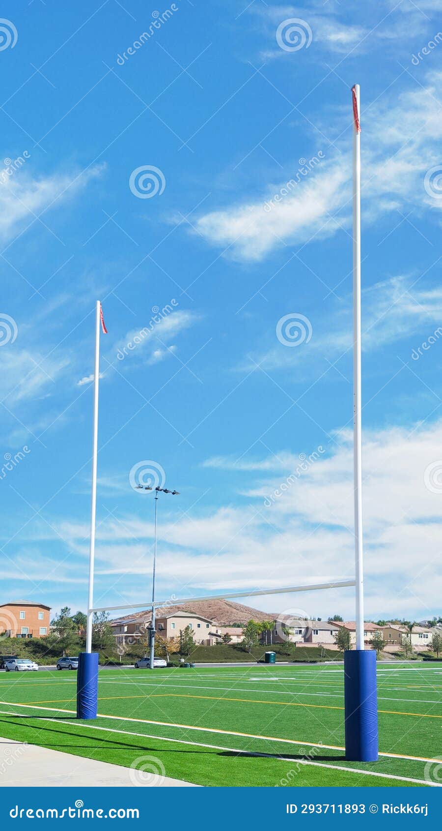 An American Football Goal Post Also Called Uprights Stock Image - Image ...