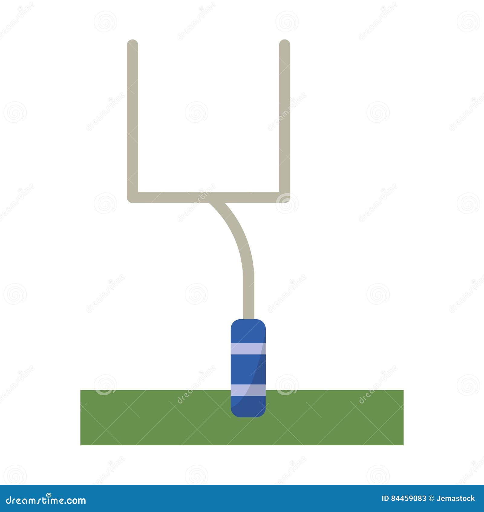 American Football Goal Post Stock Vector - Illustration of blue, ground ...
