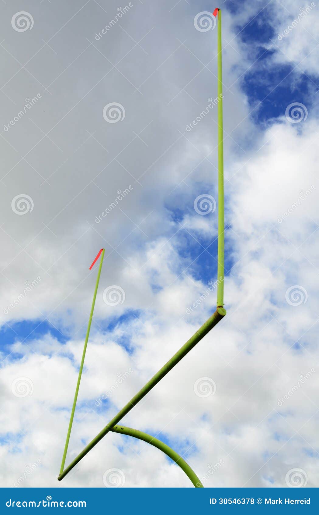 American Football Goal Posts Stock Photo - Image of space, outdoors ...