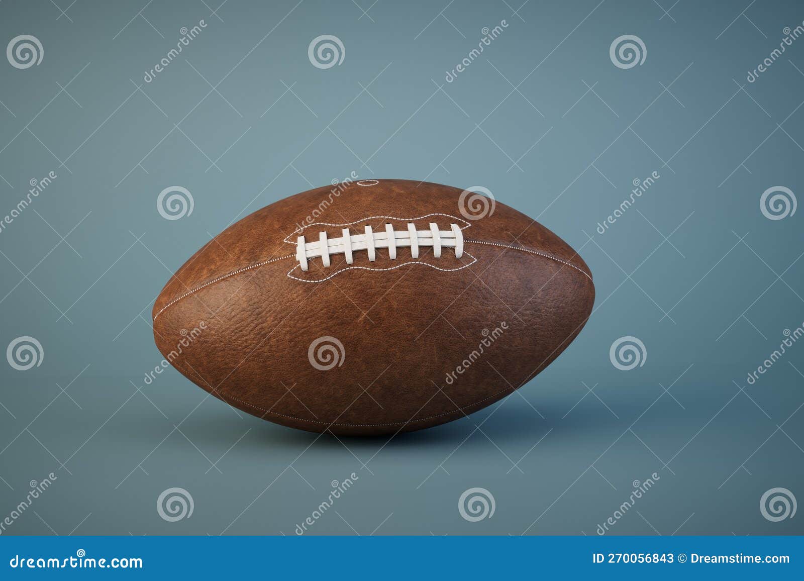 American Football Isolated on Turquoise Background. 3d Render Stock ...