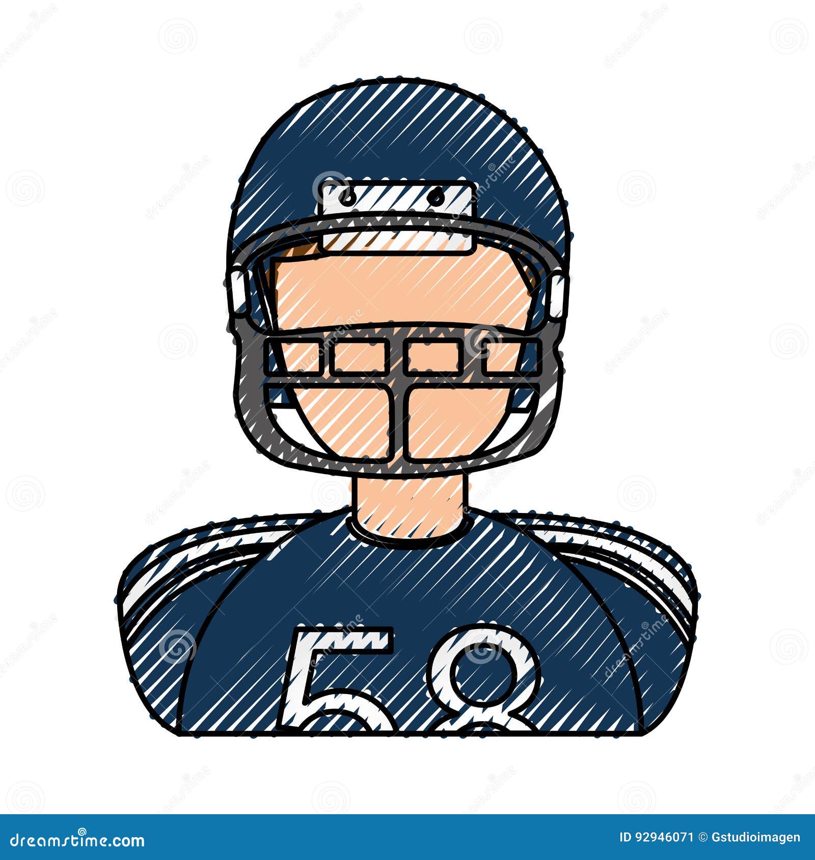 American Football Player Avatar Stock Vector - Illustration of concept ...