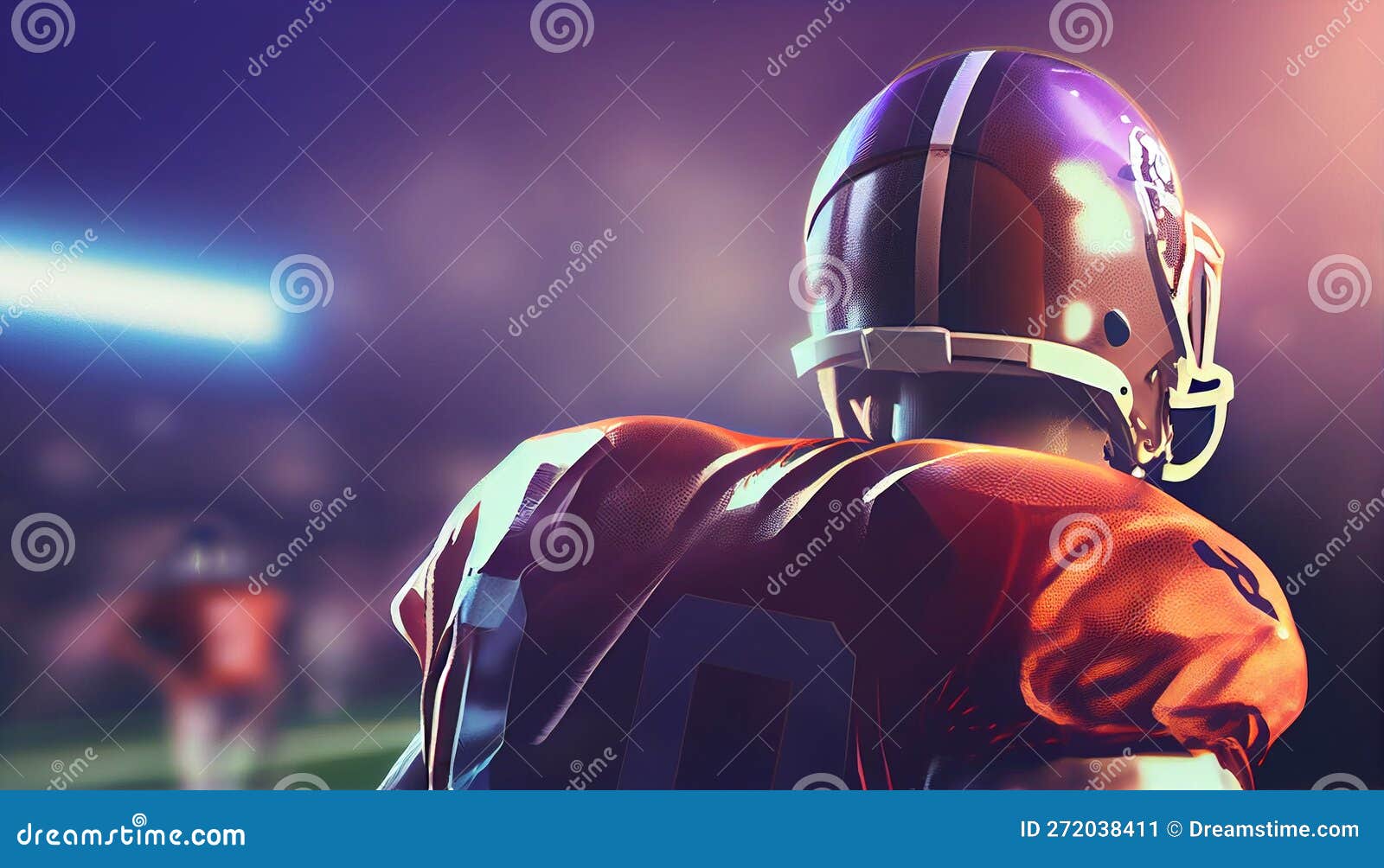 American Football Player. Generative Ai Stock Illustration ...