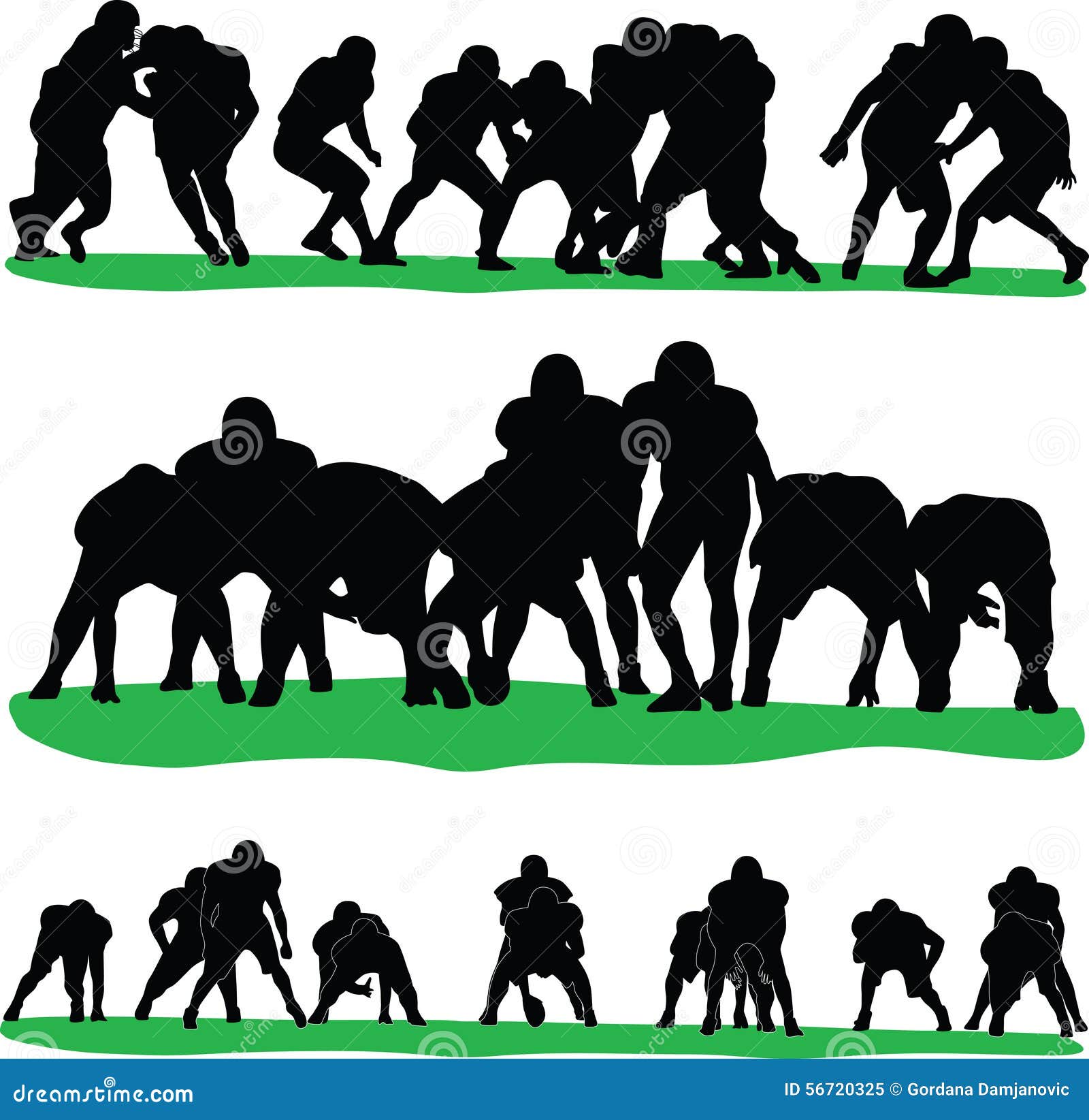 Football Players With A Soccer Ball. Vector Illust | CartoonDealer.com ...