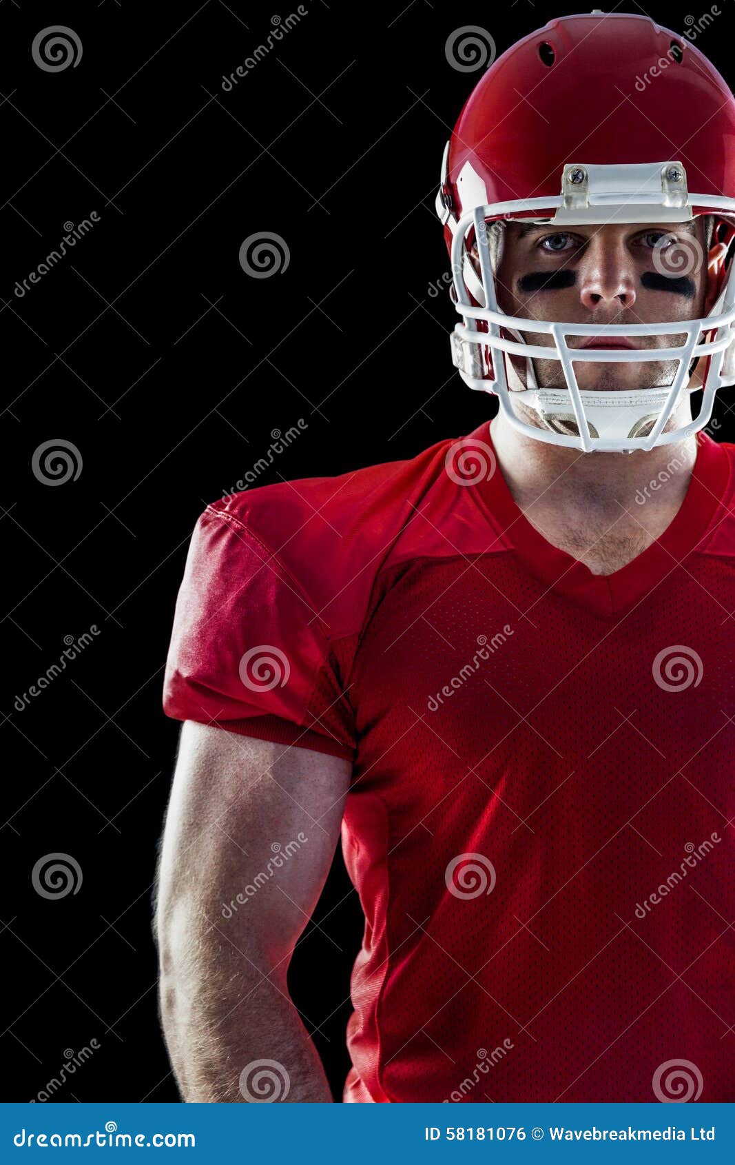 American Football Player Looking at Camera Stock Photo - Image of ...