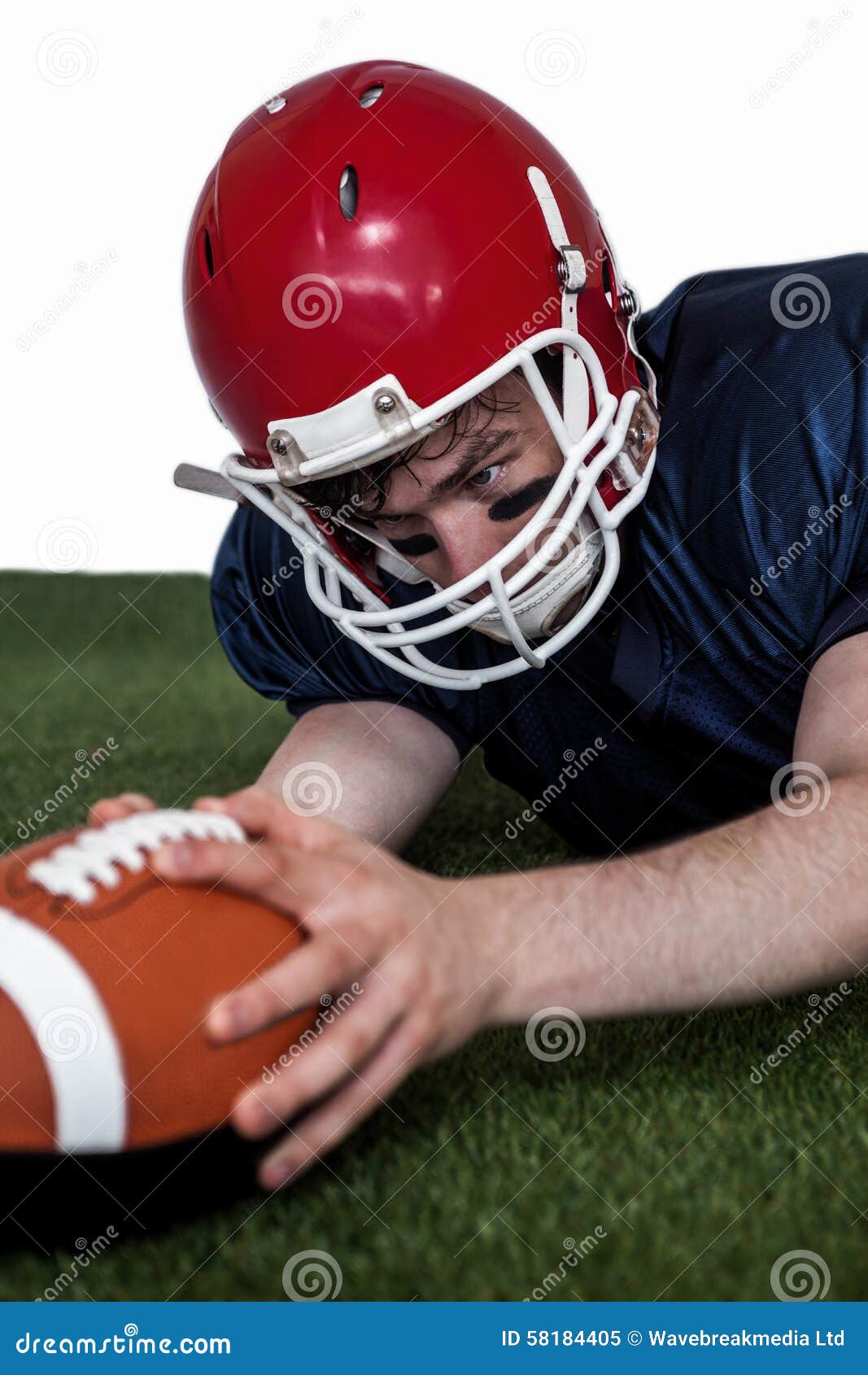 American Football Player Scoring a Touchdown Stock Image - Image of ...