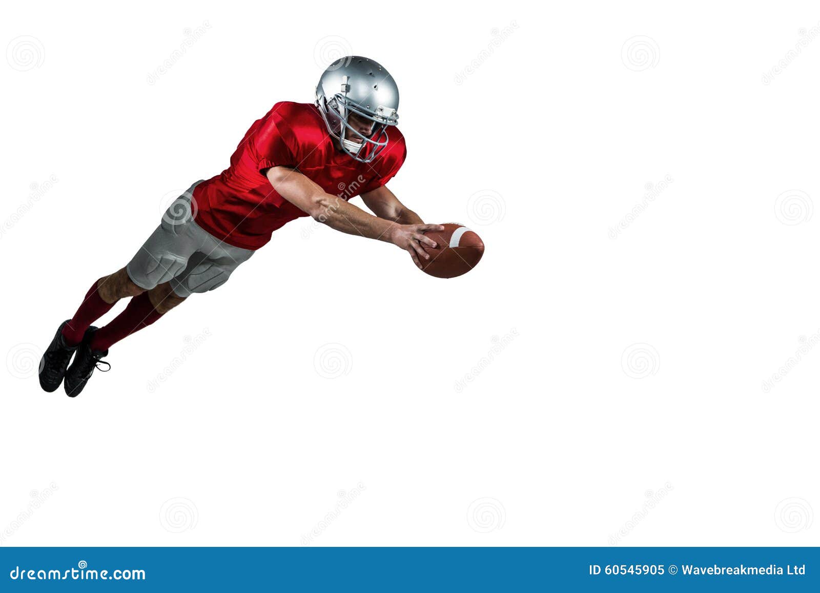 American Football Player Scoring a Touchdown Stock Image - Image of ...
