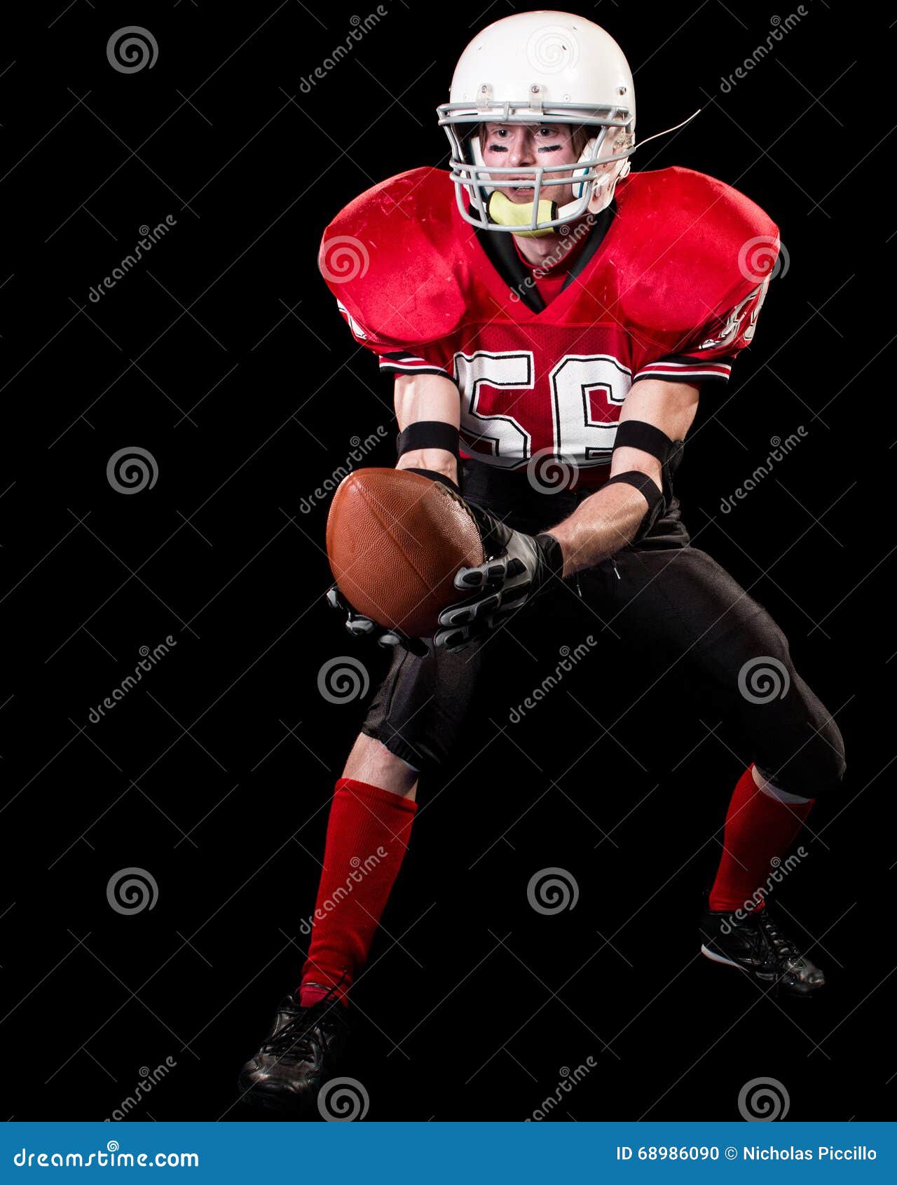American Football Player stock photo. Image of shot, catch - 68986090