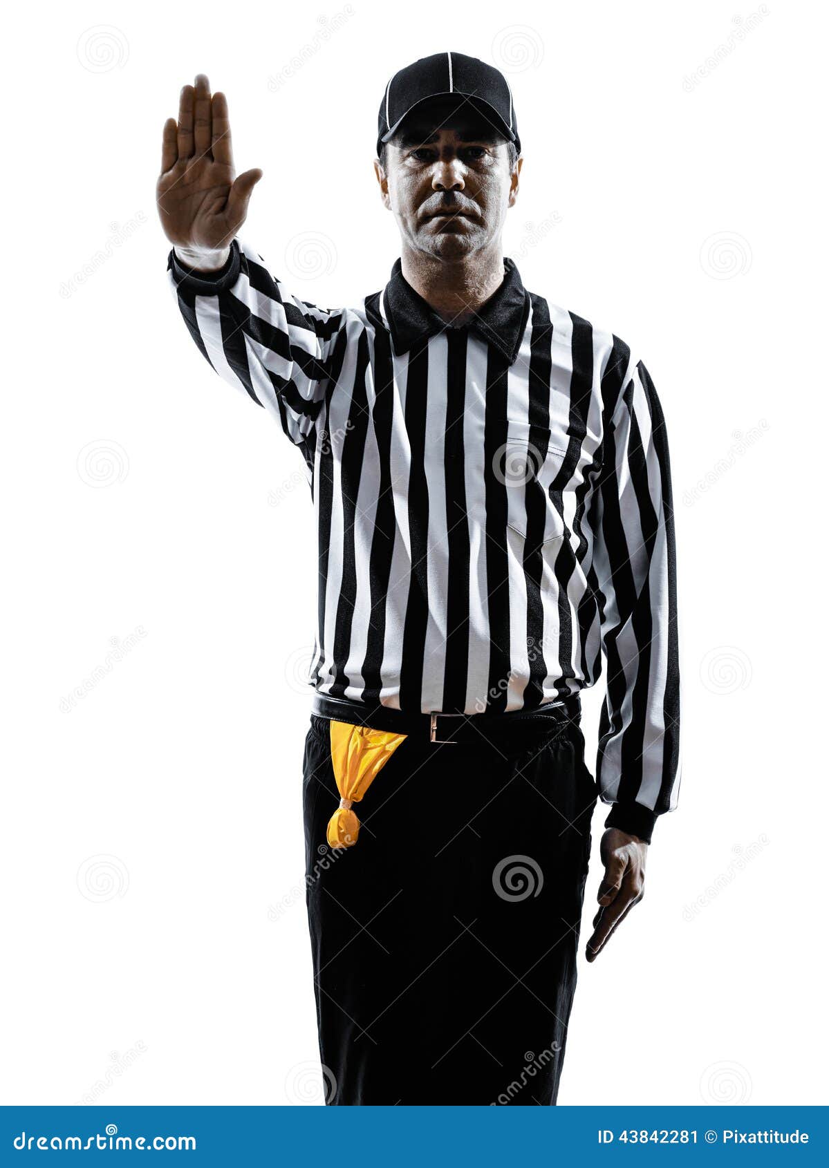 American Football Referee Gestures Silhouette Stock Image - Image of ...