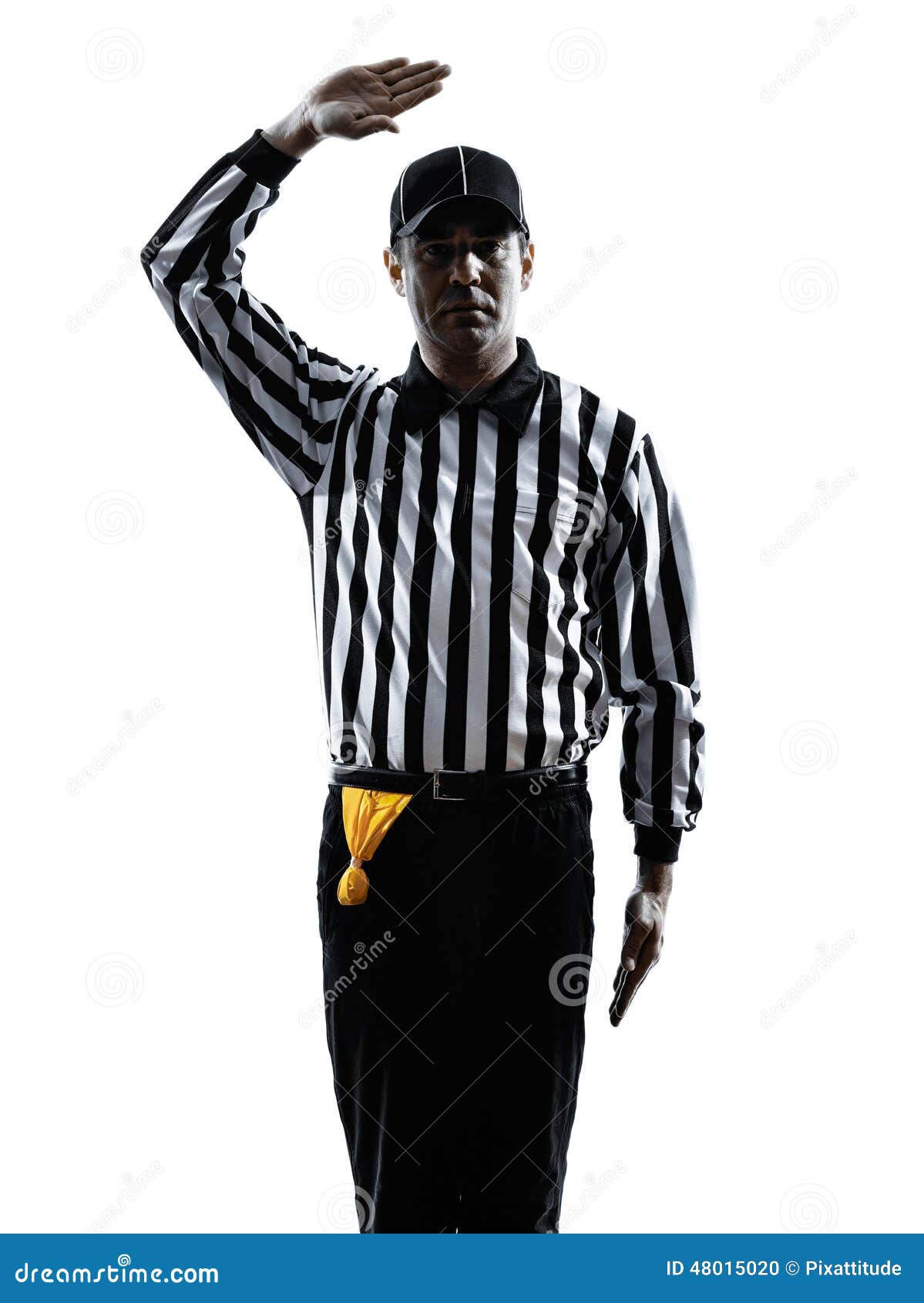 American Football Referee Gestures Silhouette Stock Photo - Image of ...