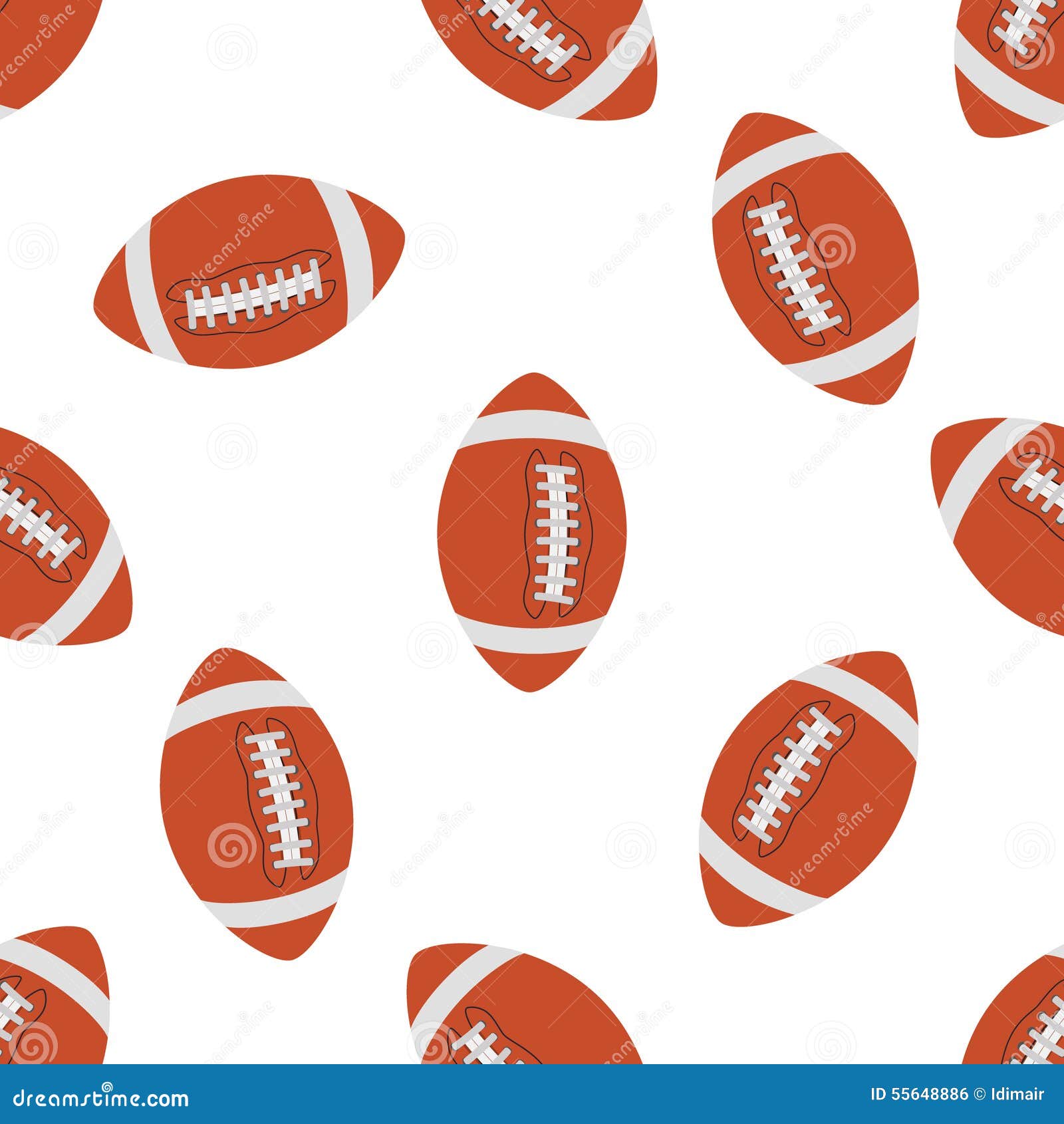 Seamless Football Pattern, Vector | CartoonDealer.com #15412529