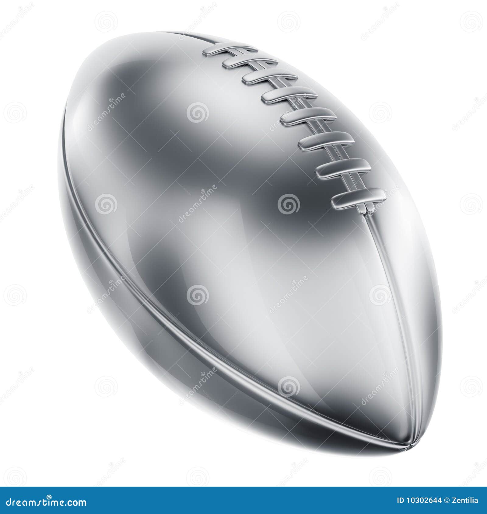 American Football in Silver Stock Illustration - Illustration of ...