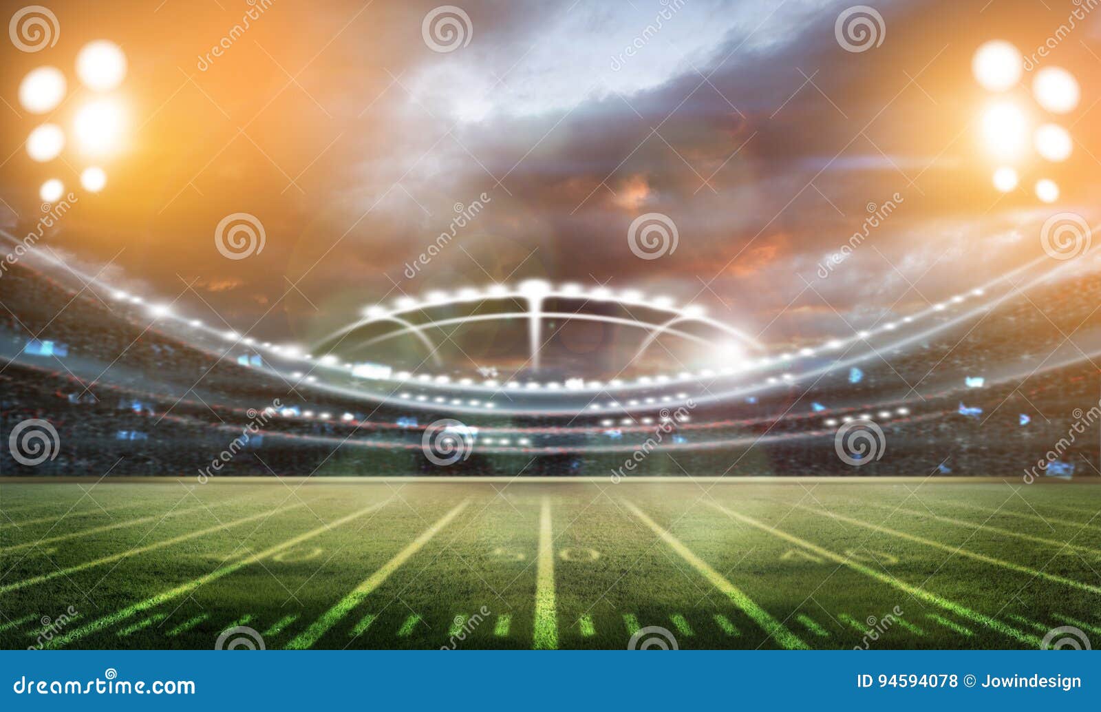 Football Stadium. 5G Revolutionizing The Sports Industry. Immersive ...