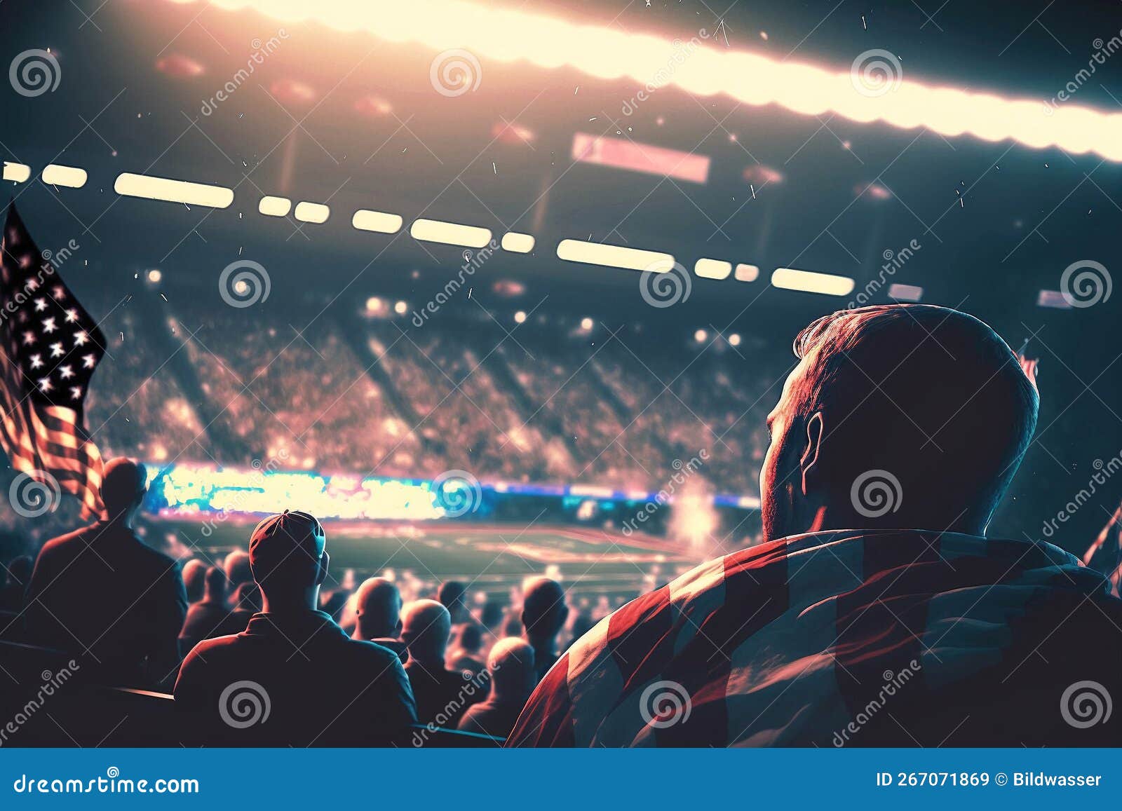 American Football Stadium. Inside a Football Stadium Stock Image ...