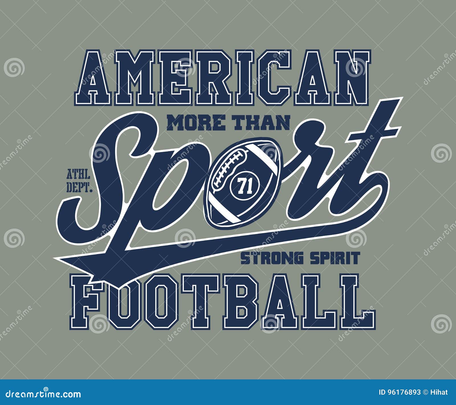 American Football Stylized Vector Illustration Stock Vector ...