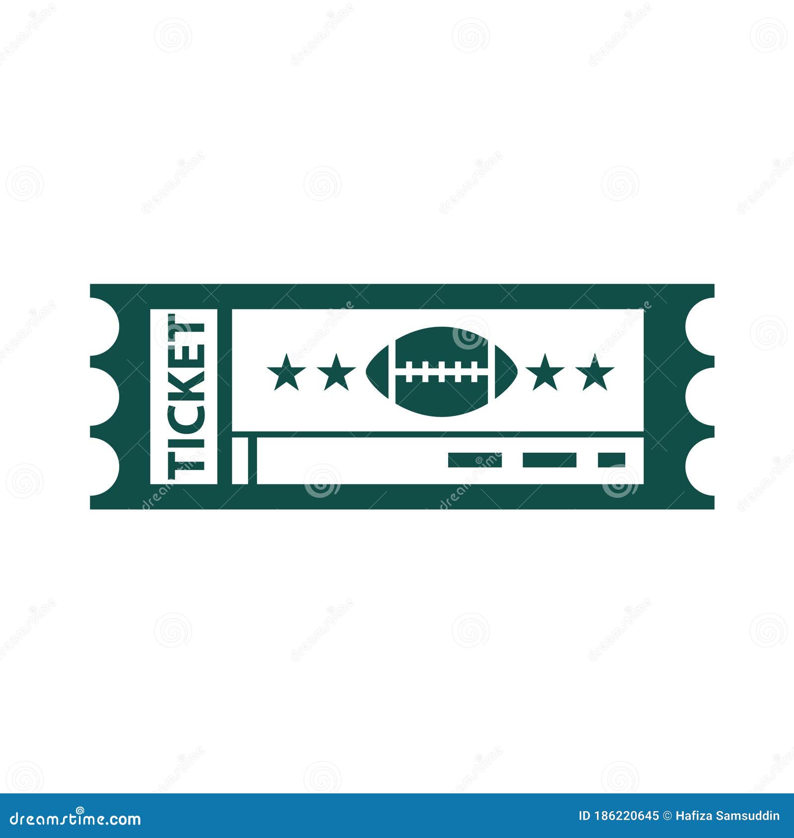 American Football Ticket. Vector Illustration Decorative Design Stock ...