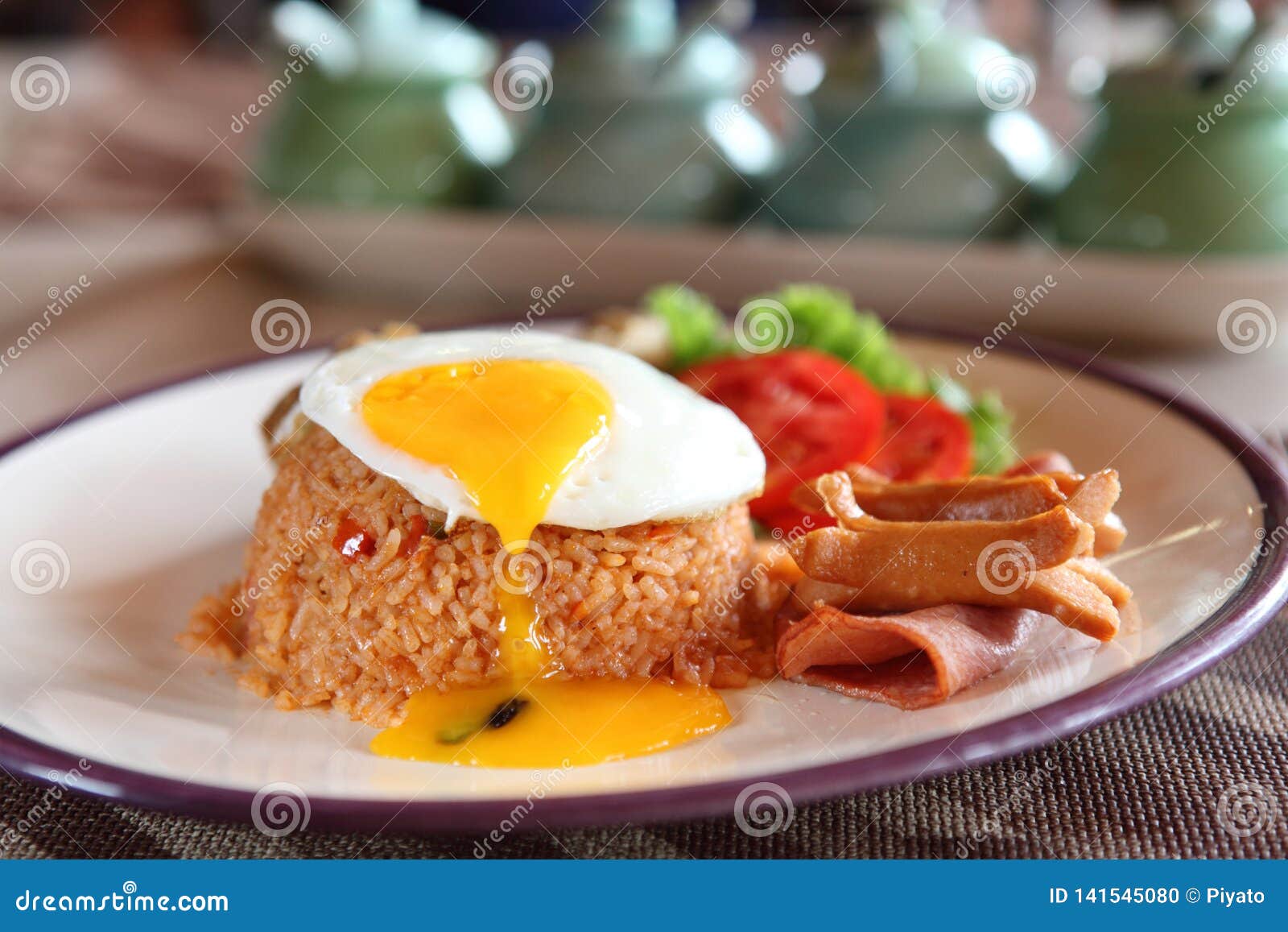 American fried rice stock photo. Image of gourmet, meat - 141545080