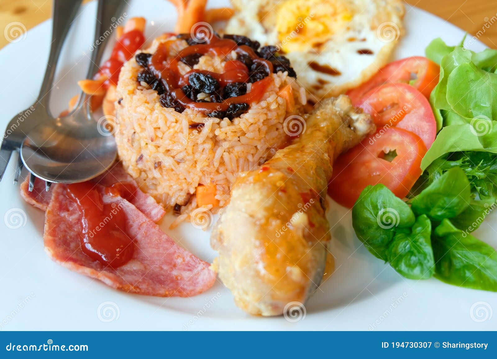 American fried rice stock image. Image of fried, delicious - 194730307
