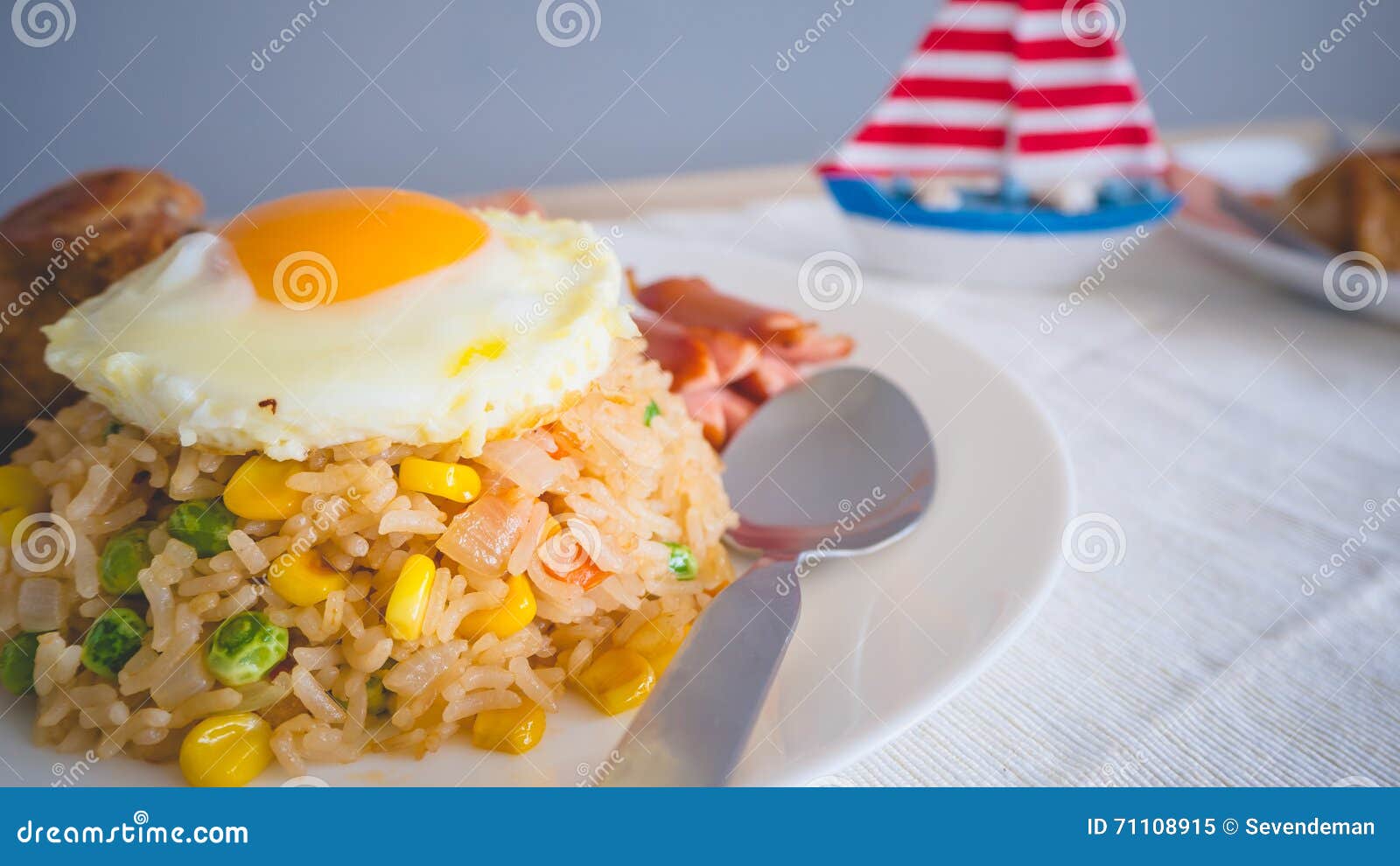 American fried rice. stock image. Image of meal, cooking - 71108915