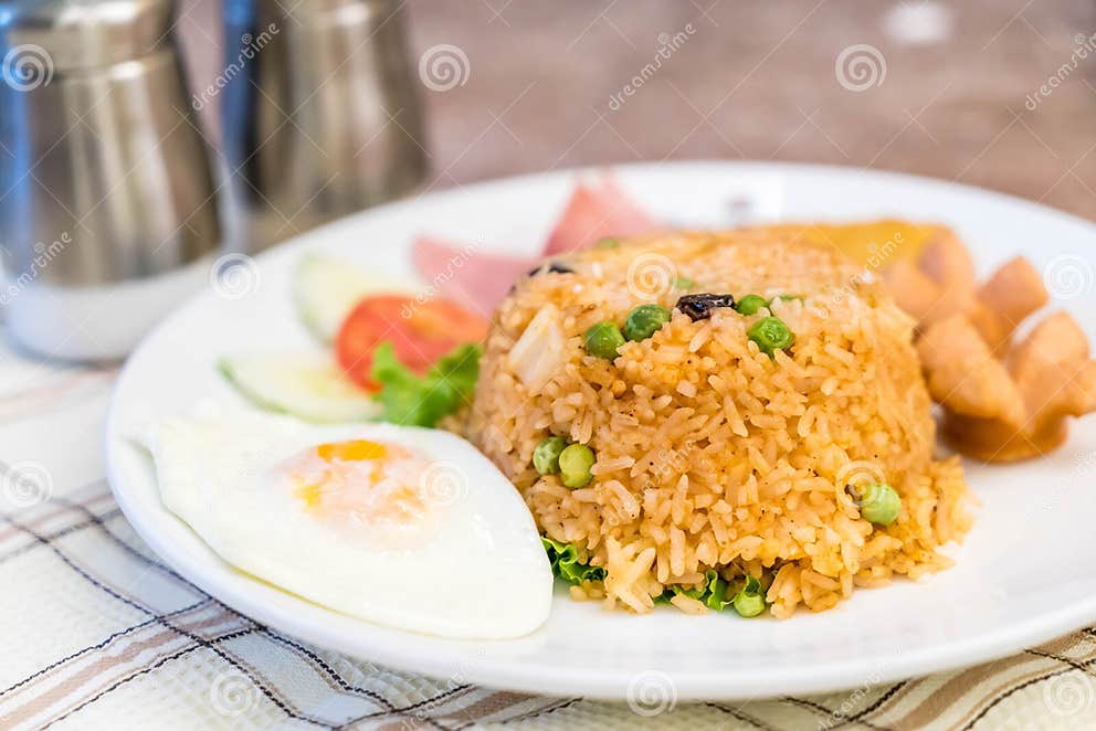 American fried rice stock image. Image of oriental, plate - 93141573