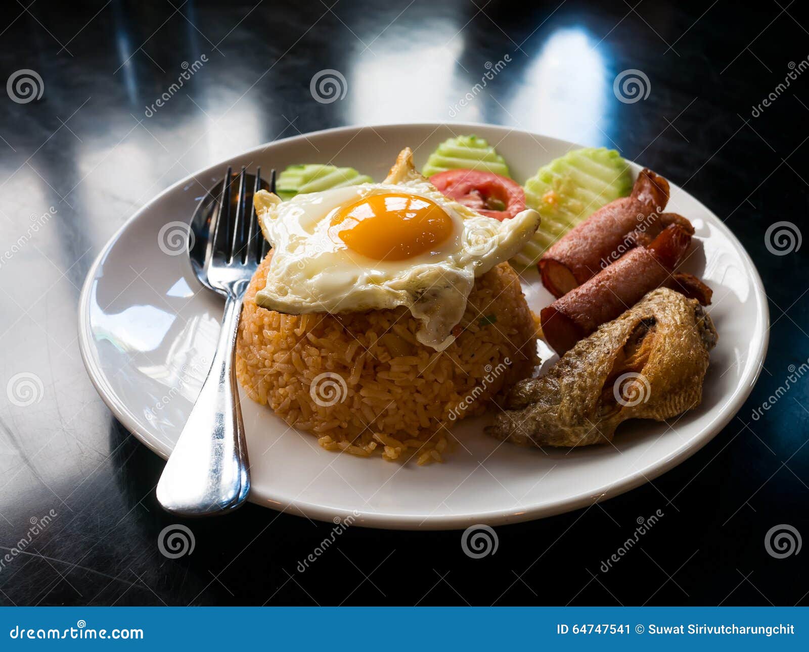 American fried rice stock image. Image of black, fried - 64747541