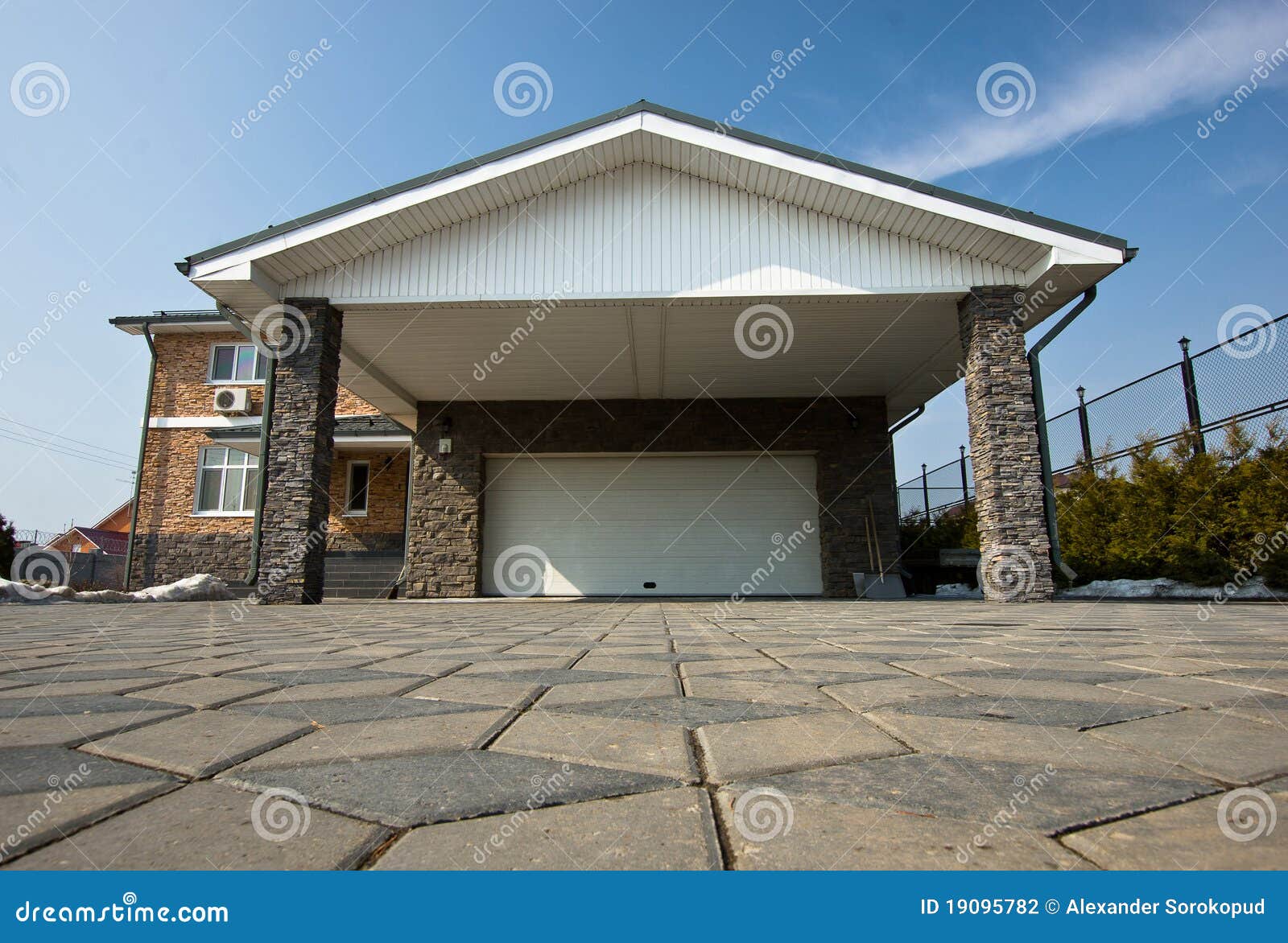 American garage stock photo. Image of building, entrance - 19095782
