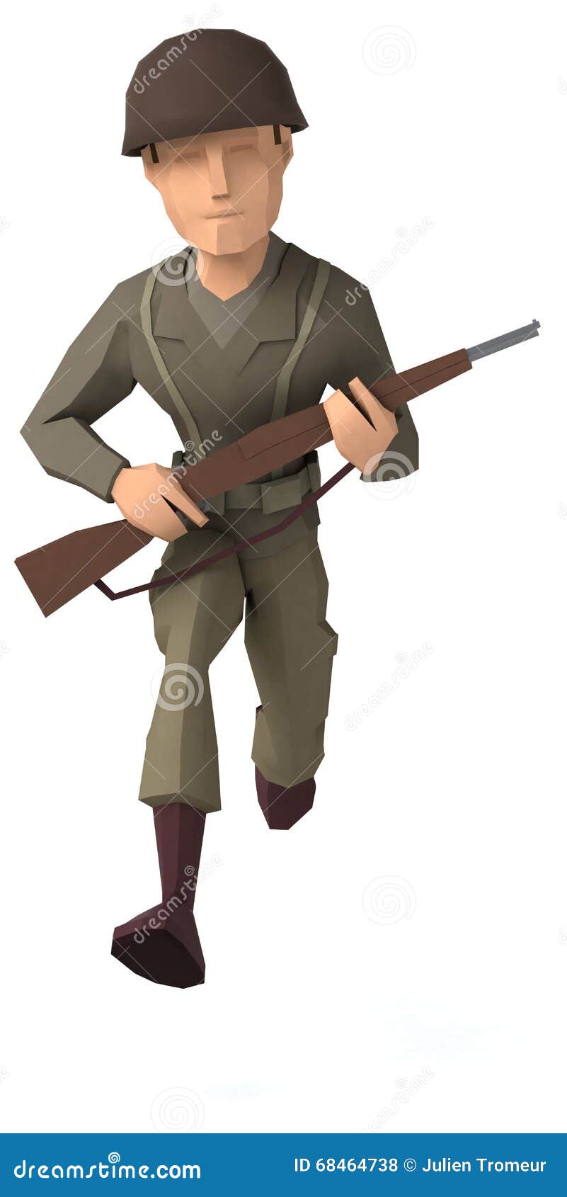 American GI stock illustration. Illustration of infantry - 68464738
