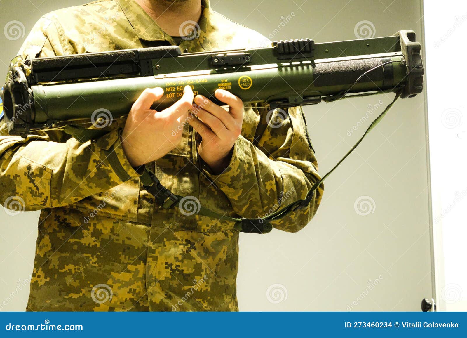 American Hand Grenade Launcher in the Hands of a Ukrainian Ai ...