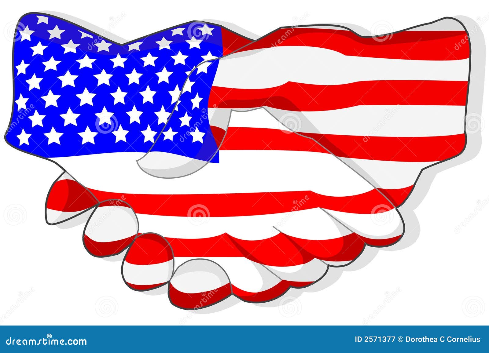American handshake stock illustration. Illustration of body - 2571377