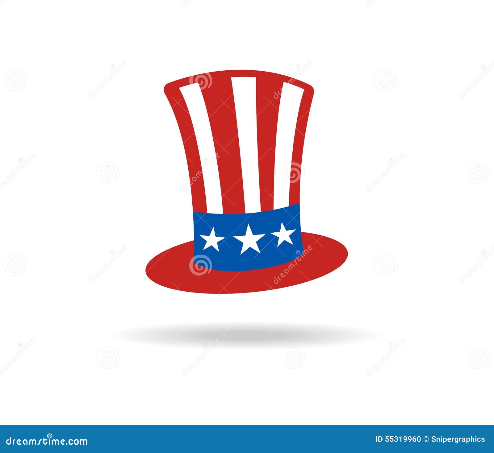 American Hat stock vector. Illustration of nation, symbol - 55319960