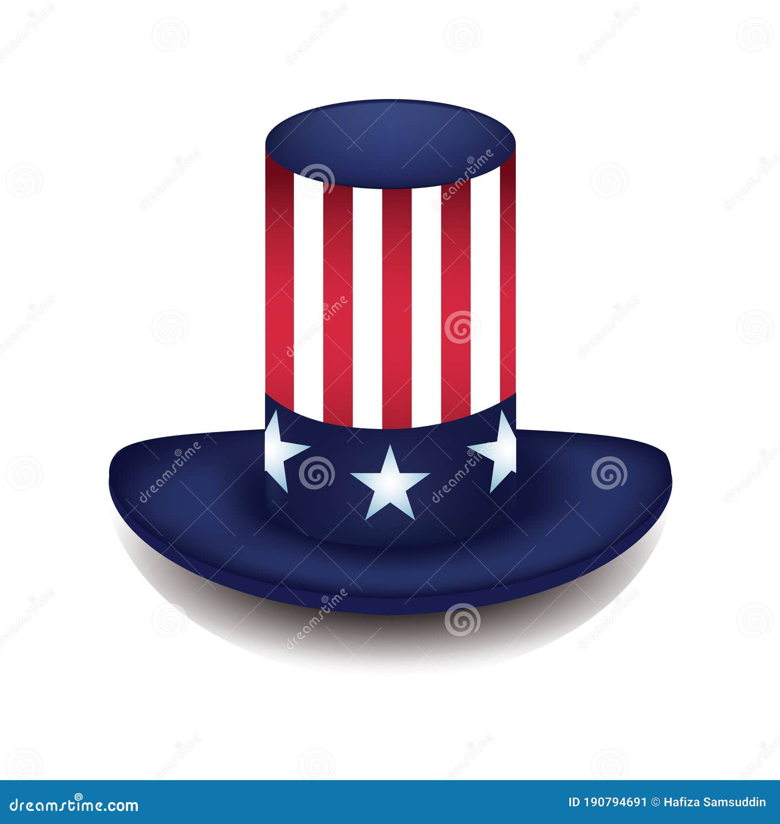 American Hat. Vector Illustration Decorative Design Stock Vector ...